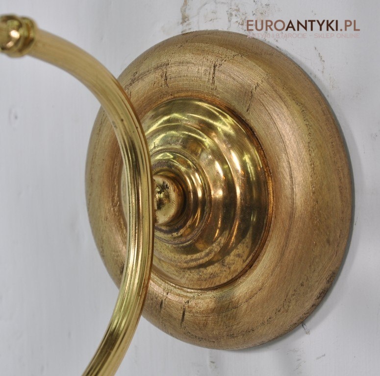 2 złote kinkiety z mosiądzu kryształowe wisiory. Lampy ścienne Vintage ...